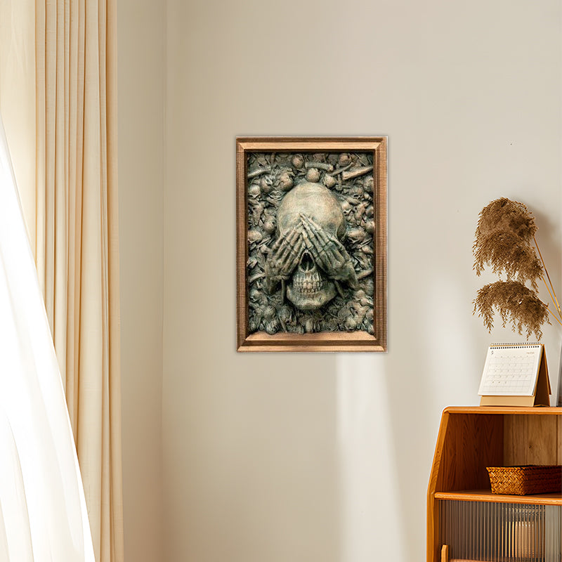 Three Wise Skulls Picture Frame Decor – genowl