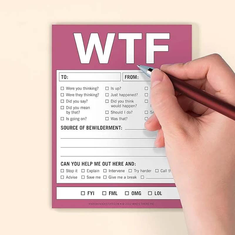 WTF Notes Handy Checklist Memo Pad – genowl