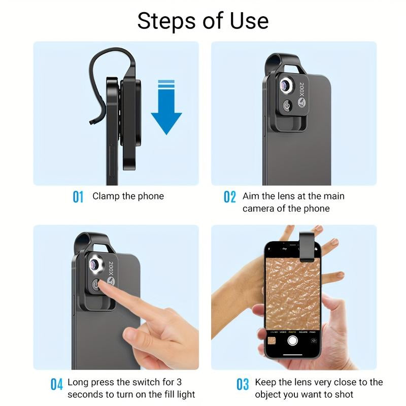 200x Cell Phone Camera Microscope Lens – genowl