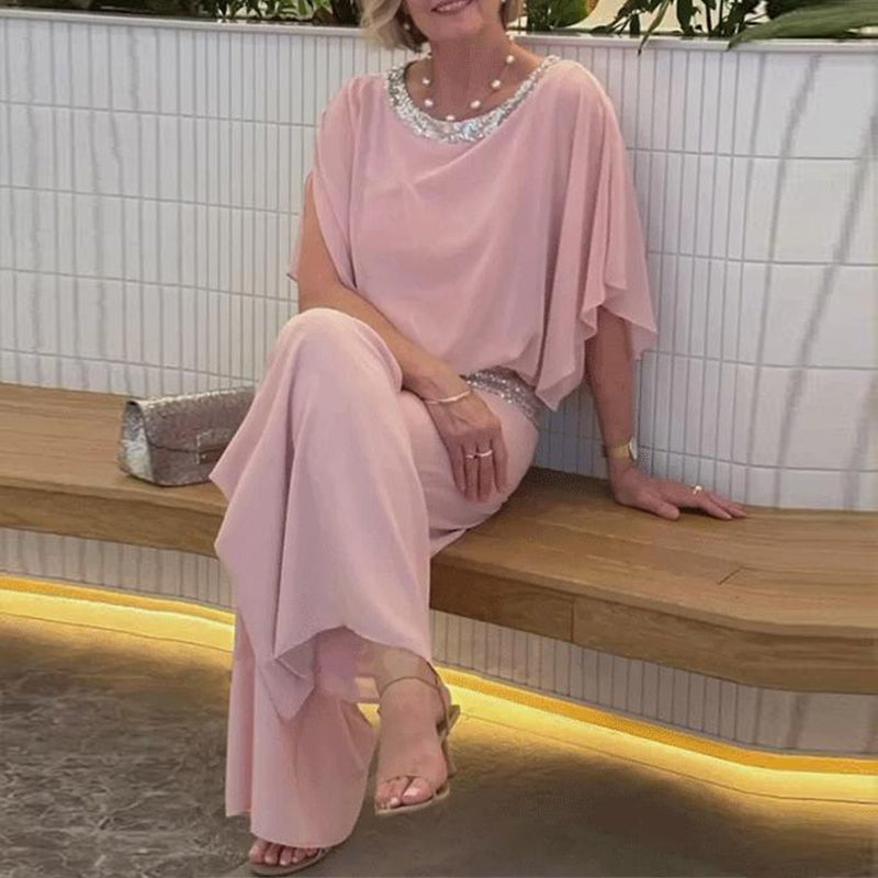 Sequined Colorblock Elegant Two-piece Set – genowl