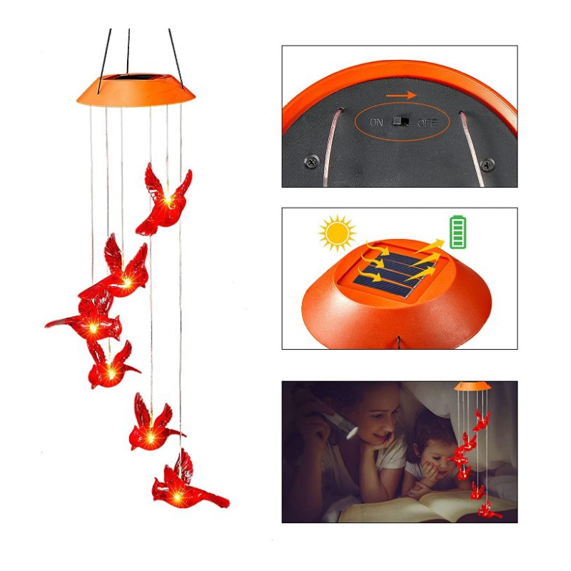 LED Solar Hummingbird Wind Chime – genowl